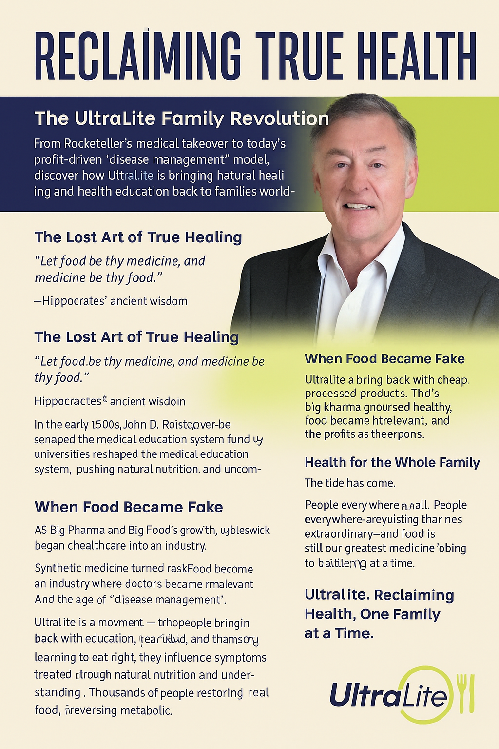 Reclaiming True Health: The UltraLite Revolution for Families and ...